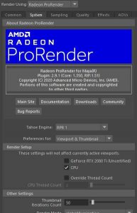 How to Adjust Settings in Radeon ProRender’s System Tab in Maya - Render Pool-Cloud-based GPU ...